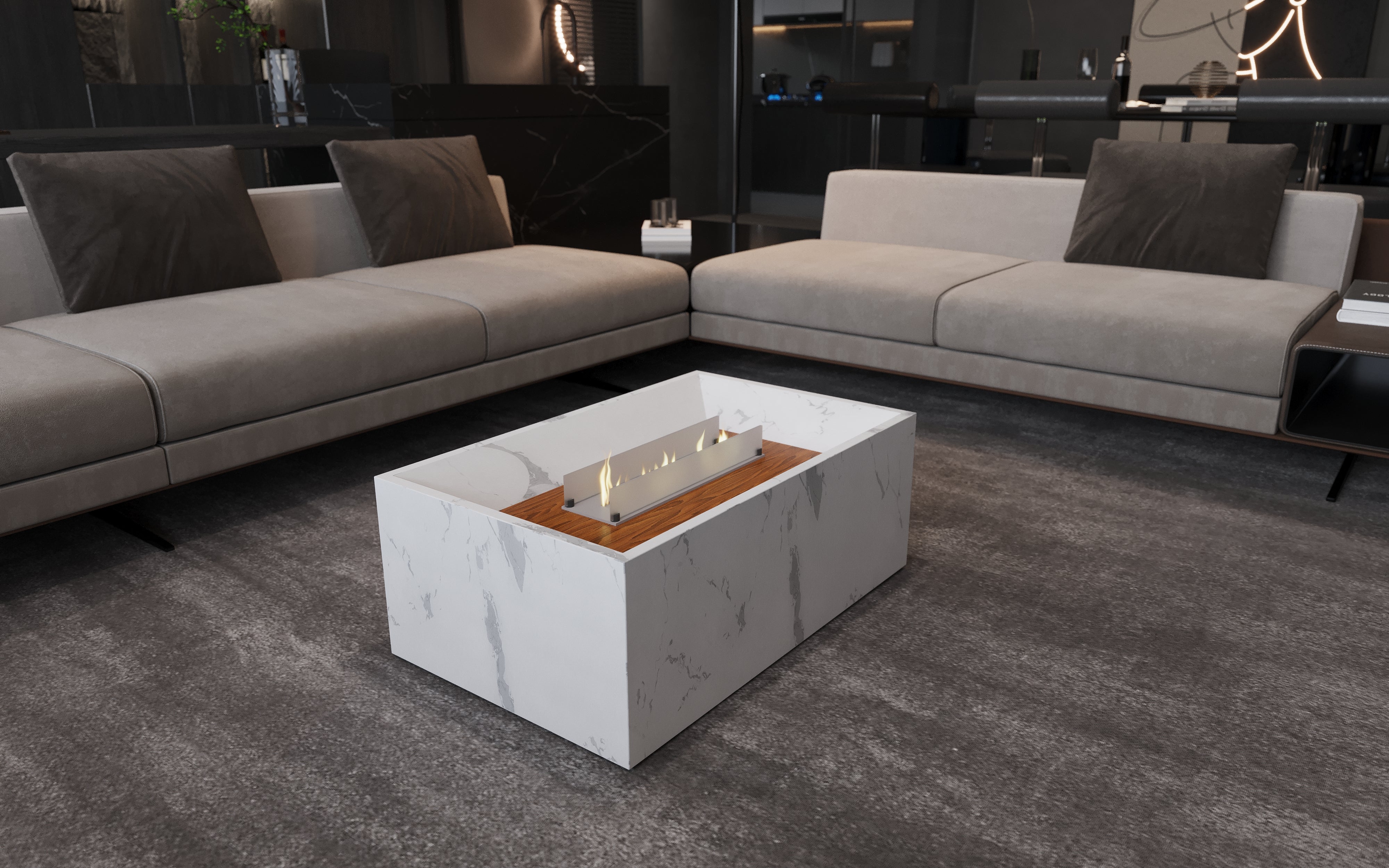 White Porcelain Fireplace – MEG Custom Marble By Ziynet A. LLC